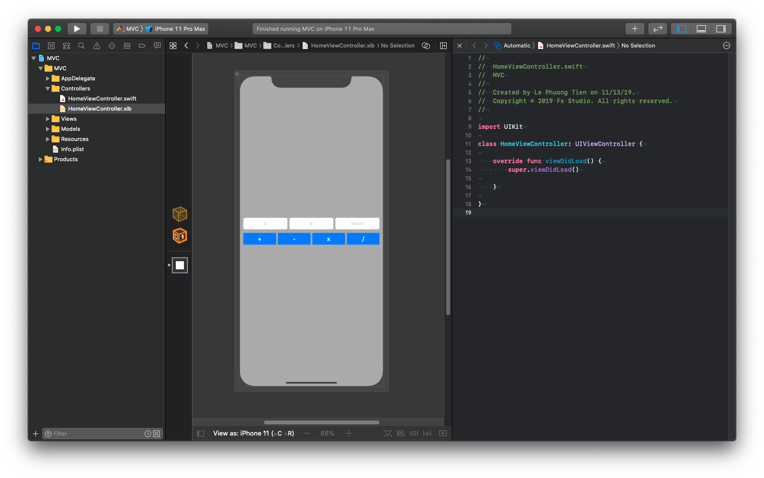Basic iOS tutorial : MVC - Fx Studio