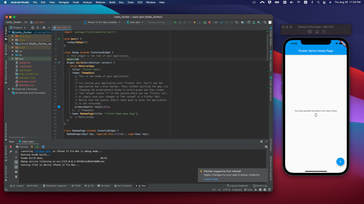 Cài đặt Flutter SDK & Hello world - Fx Studio